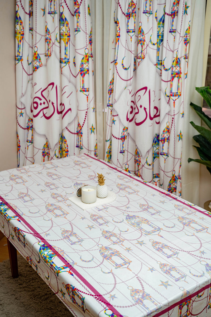 Mosaic Colorful Lantern Ramadan Tablecloth – Stara